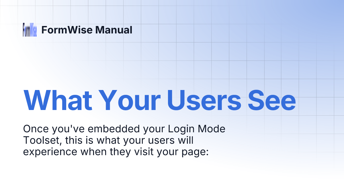 What Your Users See | FormWise Manual