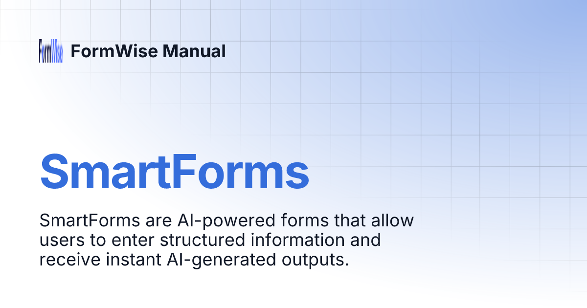 SmartForms | FormWise Manual